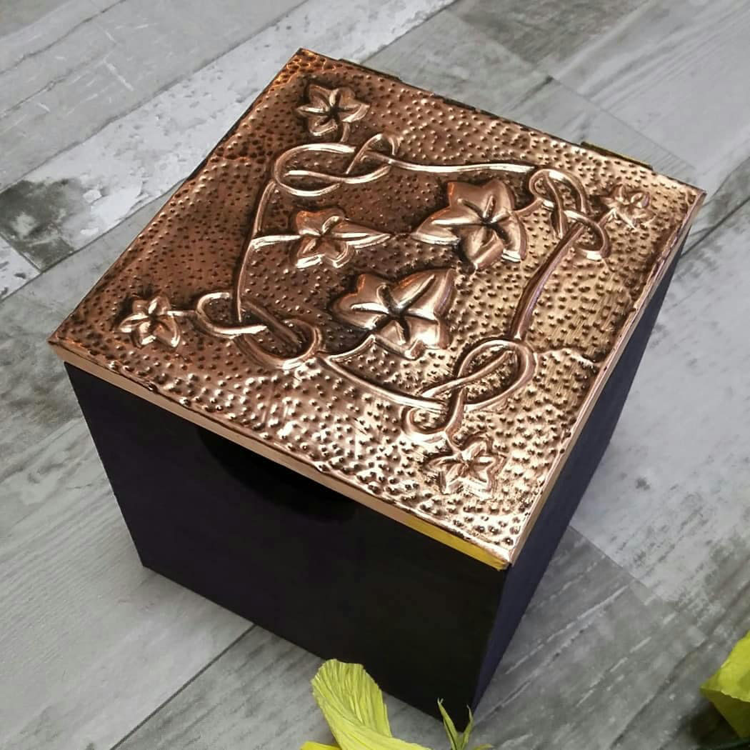 Finished Craft Project: Metal Embossed Keepsake Box – Crafts for Wellbeing