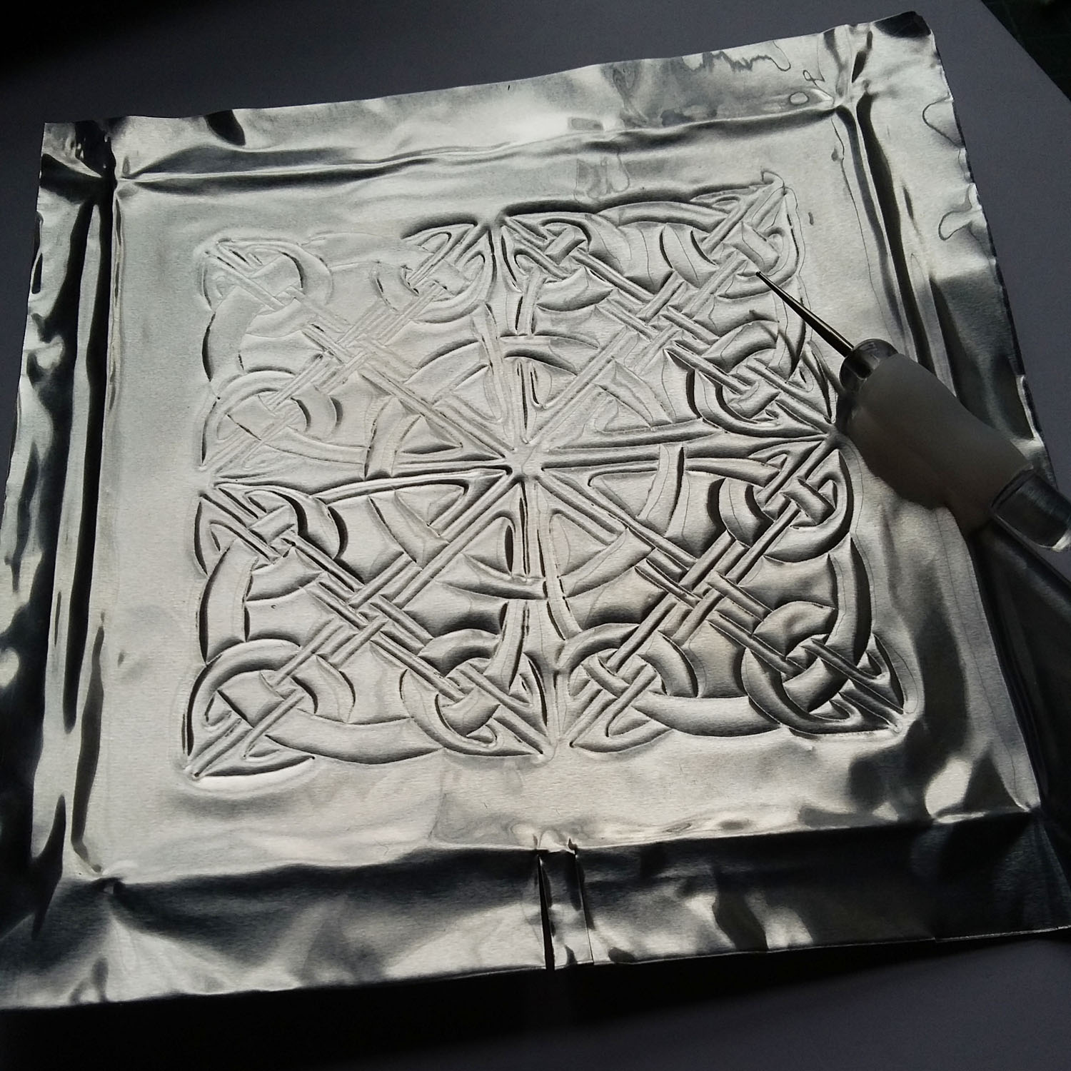 Finished Craft Project: Metal Embossed Key Holder – Crafts for Wellbeing