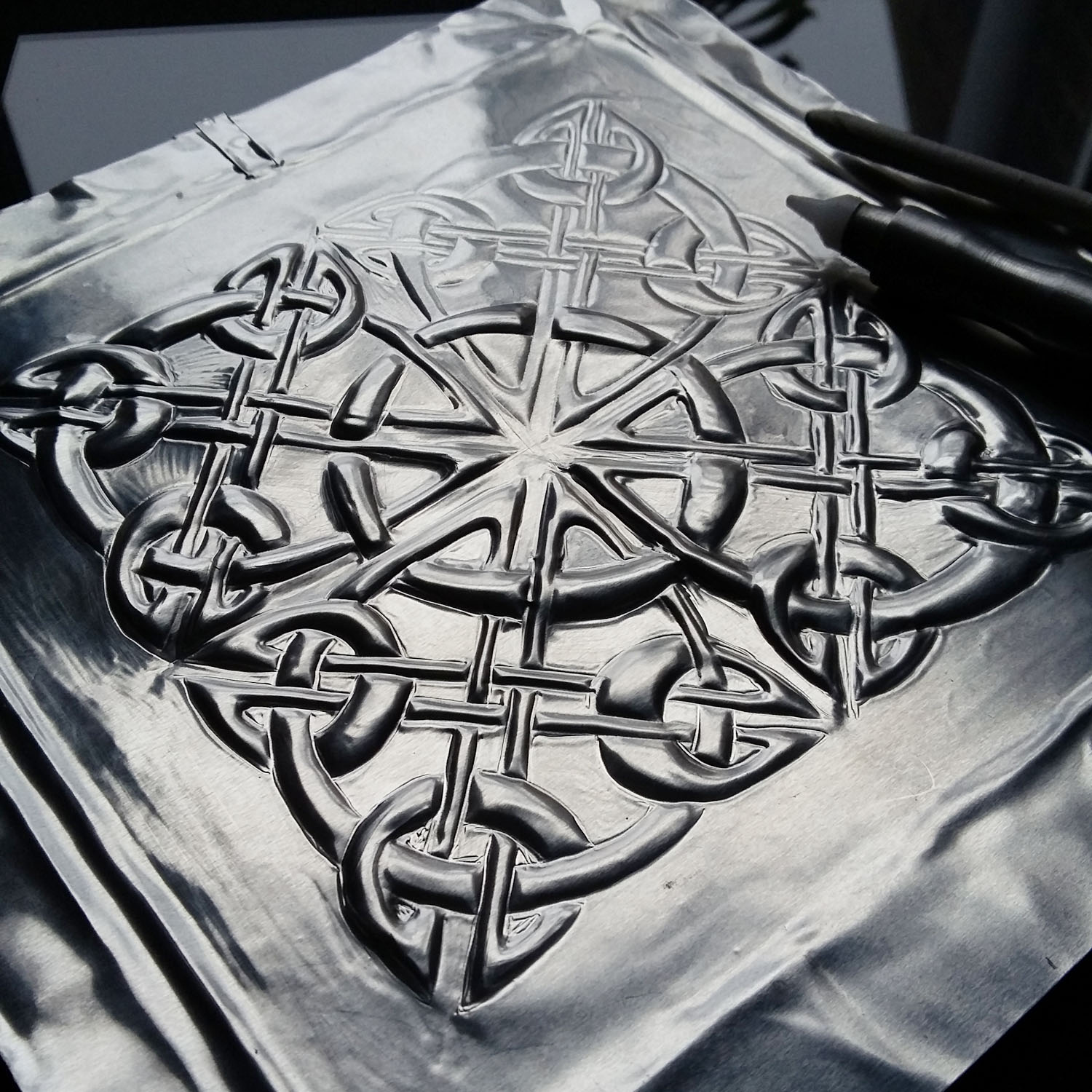Finished Craft Project: Metal Embossed Key Holder – Crafts for Wellbeing