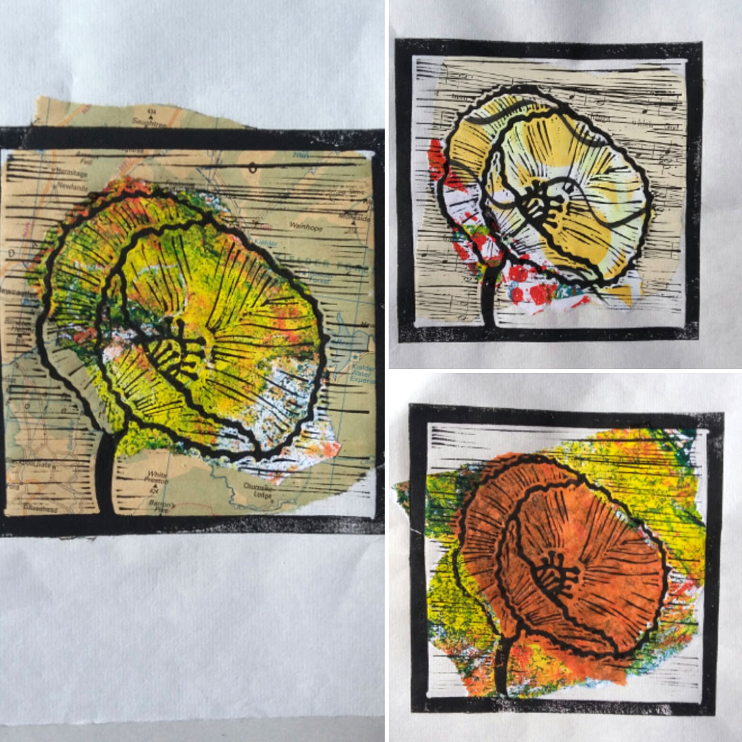 Studio blog: Chine colle lino printing – Crafts for Wellbeing