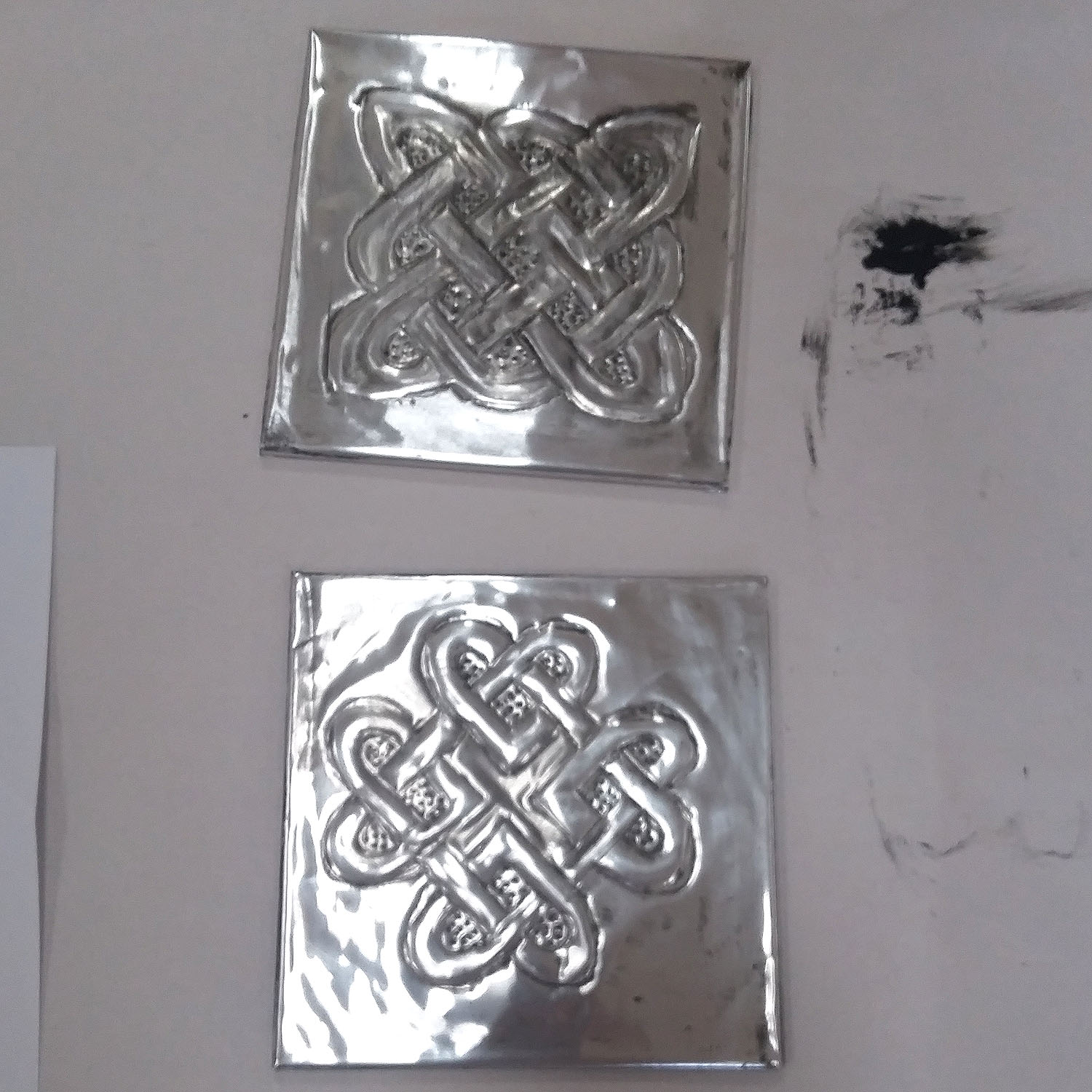 Student showcase: metal embossed coasters – Wark – Crafts for Wellbeing